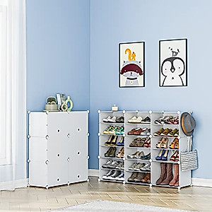 Shoe Rack, 6 Tier Shoe Rack Organizer 24 Pairs Shoe Cabinet Shoe Organizer for Closet Shoe Storage Cabinet Zapateras Organizer for Shoes, Shoe Rack for Closet for Entryway, Bedroom and Hallway, White