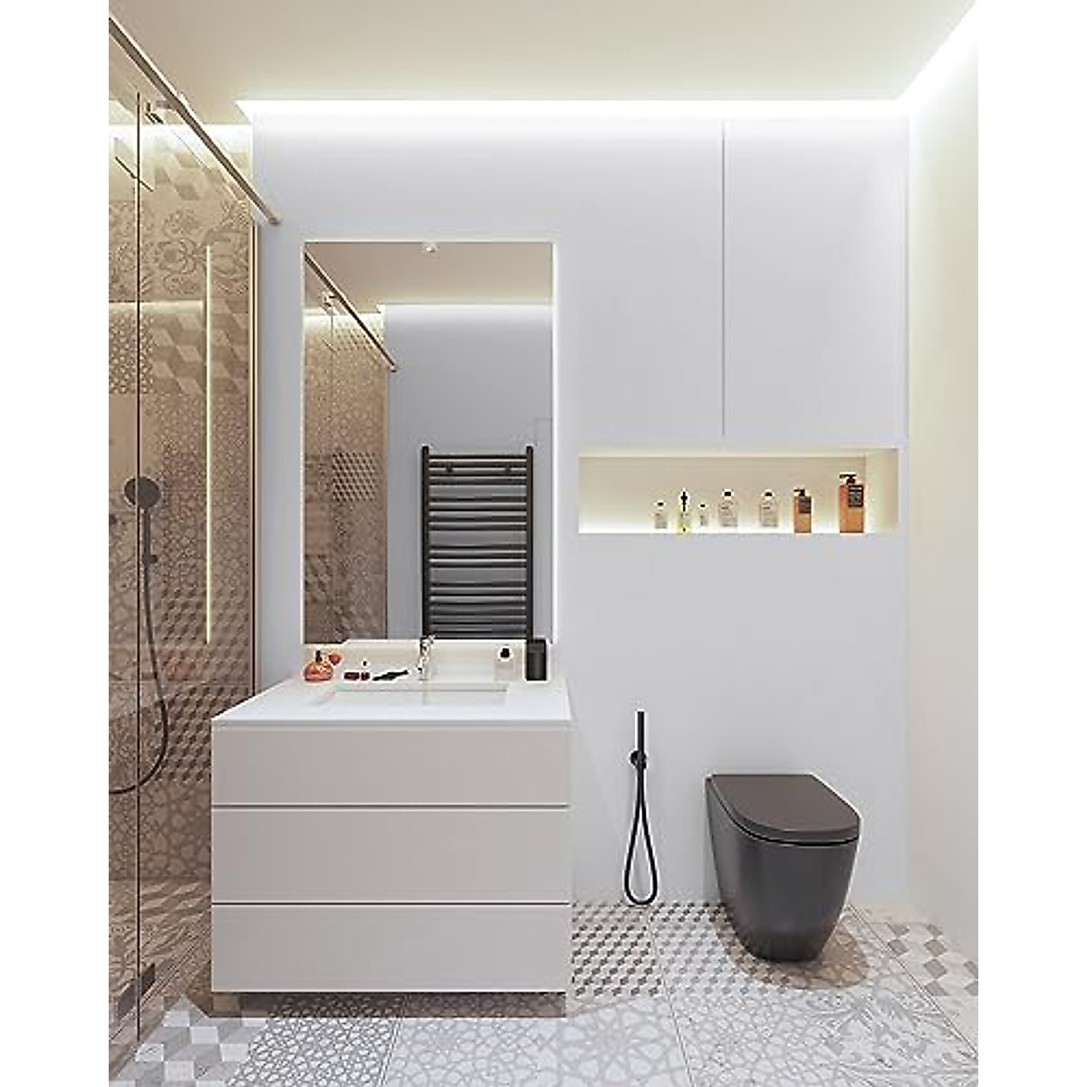 Aniboo White Contact Paper Matte White Peel and Stick Wallpaper for Bedroom Removable Wallpaper Self-Adhesive Solid Contact Paper for Cabinets Countertops Shelf Liner Drawer Waterproof 15.7"x78.7"