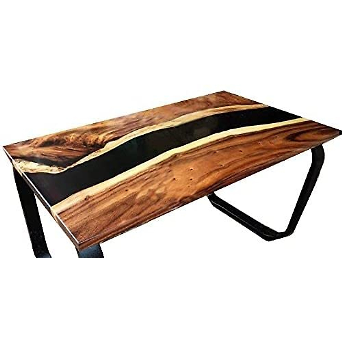 Epoxy Table, Epoxy Resin River Table, Live Edge Wooden Table, Natural Wood,Dining Table, Natural Epoxy Table, Resin Table 54" x 27" Inch