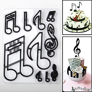 20 PCS Music Theme Fondant Cookie Cutters Set for Anniversary Bridal Engagement Cake Decorating DIY Sugar Craft Cutting Tool