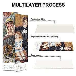 MWOOT 30 Art Painting Style Paper Bookmarks, Monet Van Gogh Renoir Art Painting Page Folder Bookmark Set, Fine Arts Museum Bookmark Book Reading Marker Gift (15x4 cm, 30 Styles)