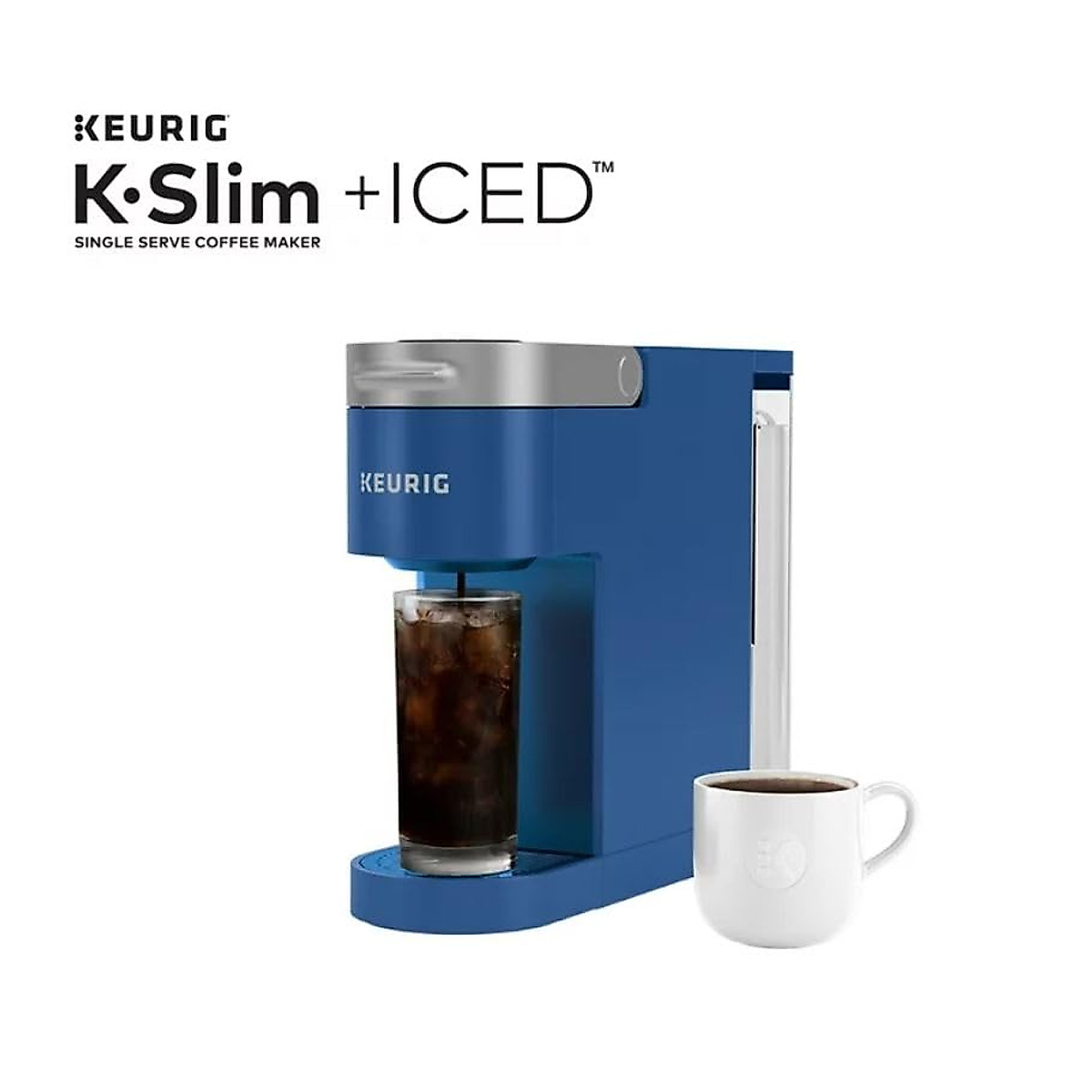 Keurig K-Slim + ICED Single Serve Coffee Maker, Brews 8 to 12oz. Cups, Blue