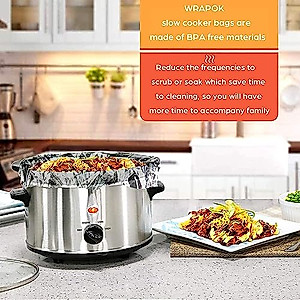 20 Slow Cooker Liners, Small Sizes Disposable Cooking Bag, Easy to Clean Plastic Bag,BPA Free fit 1-3 Quarts (2Pack)