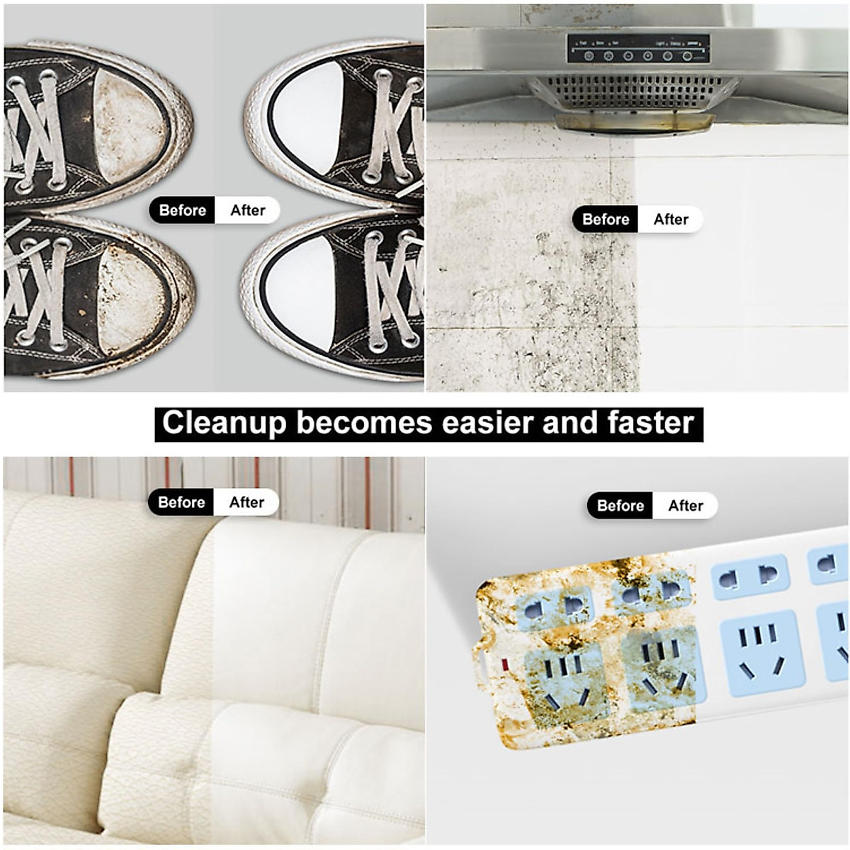 Mr White 4X Stronger Magic Eraser Sponge,25-Pack, Cleaning Brush,Cleaning Sponge,Multi-Purpose Power Scrub, Household Cleaning,Melamine Foam, Office & Indus. Boat Scuff Eraser,Esponja Kitchen, Bath