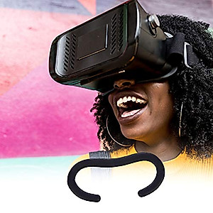 Hemobllo VR Face Cover Cushion Replacement PU Foam Soft Eye M-Ask Pad Compatible for Oculus Rift Cv1 VR Black