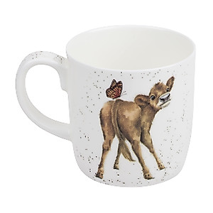Royal Worcester Wrendale Designs Bessie Cow Mug | 14 Ounce Large Coffee Mug with Cow Design | Made from Fine Bone China | Microwave and Dishwasher Safe