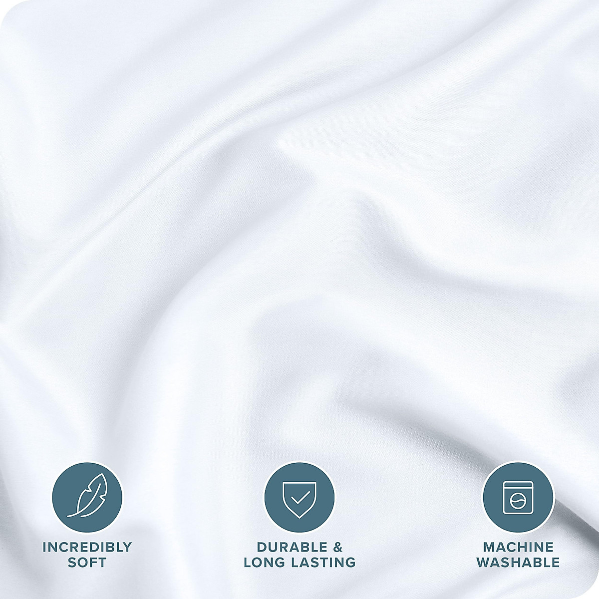 Bare Home Bedding Duvet Cover Queen Size - Premium 1800 Super Soft Duvet Covers Collection - Lightweight, Cooling Duvet Cover - Soft Breathable Bedding Duvet Cover (Queen, White)