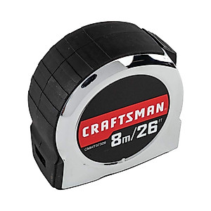 CRAFTSMAN Tape Measure, Chrome Classic, 8-Meter (CMHT37326S)