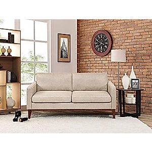 LifeStyle Solutions Derry Sofa, 70.4" W x 29.9" D x 32.7" H, Beige