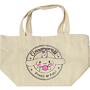 EITAI T029 Sanrio Cinnamoroll Cute Mini Tote Bag, Shopping Bag, Kitchen Reusable Grocery Bag, 12.9 in(W) × 7.4 in(L) × 5.1 in(D), White One Size