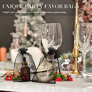 MISSJOJIAY 100Pcs Organza Bags Gift Bags, Sheer Organza Bags for Wedding Favor With Drawstring, 4.72 x 4 Inch Gift Bags, Party Favor Bags, Jewelry Bags. (multicolor)