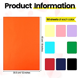 500 Pieces Construction Paper Bulk 12'' x 18'' Card Stock Printer Paper Craft Lightweight Art Colored Paper for Kids Adults School Drawing(Multicolor)