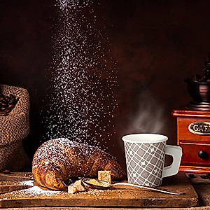 100 Pack Disposable Espresso Cups with Wide Comfort Handles, 4 oz Espresso Paper Cups Party Disposable Cups for Coffee, Tea, Cocoa, Juice, Milk