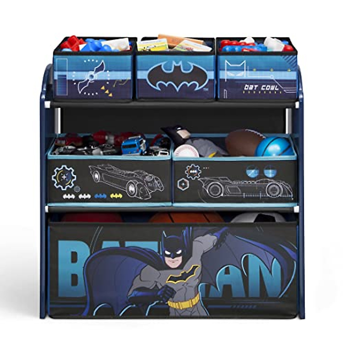 Delta Children Design & Store 6 Bin Toy Storage Organizer, Batman