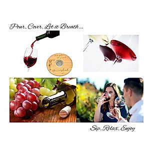 WINE ACCESSORIES FOR WINE LOVERS - Drink Glass Covers (4) - Beverage Covers to Keep Bugs Out - Coverware Drink Tops - Wine Glass Topper Ventilated