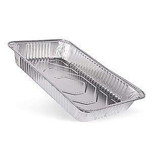 Glad Disposable Aluminum Full Size Deep Steam Pan | 2 Count | Foil Steam Pan | 20.5” x 12.5” x 2.75” Aluminum Pan | Disposable Steamware | Glad Foil Pans for Steaming
