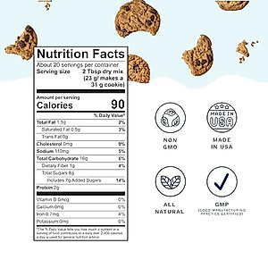 Mommy Knows Best Lactation Cookies Mix - Oatmeal Breastfeeding Cookie Supplement Support for Breast Milk Supply Increase with Flax Seed and Brewers Yeast (Chocolate Chip) 15oz