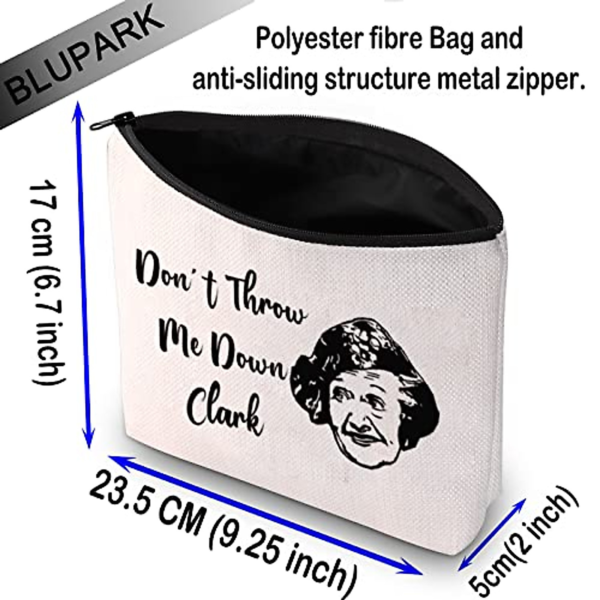 BLUPARK Christmas Vacation Gift Don't Throw Me Down Clark Makeup Bag National Lampoons Aunt Gift (Don't Throw Me Down)