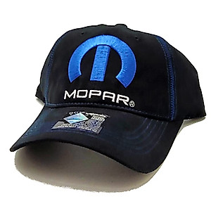 Checkered Flag Men's Mopar Cap an Adjustable Black Fabric Hat