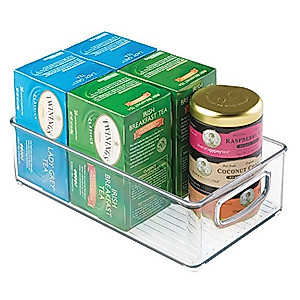 iDesign Plastic Storage Handles for Kitchen, Fridge, Freezer, Pantry, and Cabinet Organization, BPA-Free, Bin Set