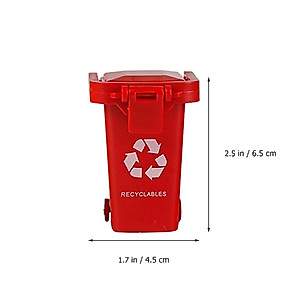 TEHAUX 8pcs Mini Trash Can Trash Can Child Toy Kid Garbage Can Toys Small Garbage Can Toys Garbage Can Kid Toy Children’s Toys Kids Toys Classification Bucket Pulley Clamshell Plastic