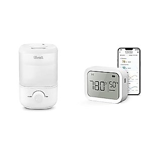 LEVOIT Top Fill Humidifiers for Bedroom (2.5L Large Tank), Cool Mist & LEVOIT Smart Temperature Humidity Sensor, Hygrometer Indoor Humidity Thermometer for Home
