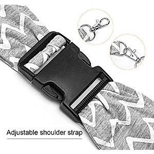 Jekeno Small Dog Sling Cat Carrier Adjustable Strap Hands Free Pet Puppy Travel Bag Backpack for Women Girls (White Gray)