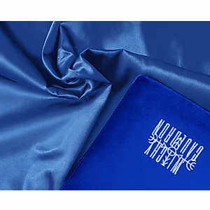 Tarot Divination Table Cloth for Reading and Altar Cloth Moon Alter, Cloth Witchy Embroidery Velvet Silk Touch Satin Celtic Cross (Blue)