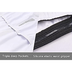 ARSUXEO Men's Short Sleeves Cycling Jersey Bicycle MTB Bike Shirt 636 White Size L