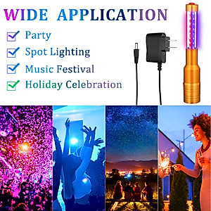 4 Pieces LED Strobe Baton Bottle Service Sparklers LED Metallic Bottle Service Lights Handheld Light for Nightclubs Weddings Parties Activities Supplies