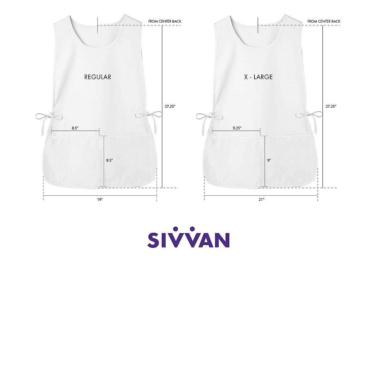 Sivvan Unisex Apron - Cobbler Apron - S8700 - White - R
