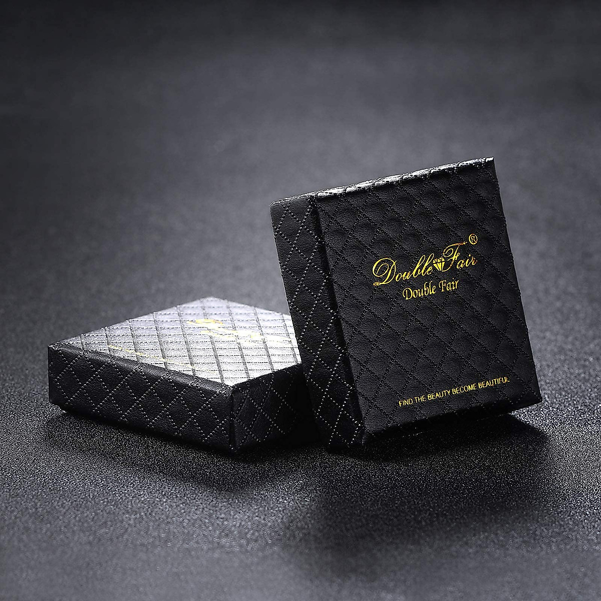 Double Fair 2 Pcs Tennis Bracelets for Women 14K Gold Plated AAA+ Cubic Zirconia CZ Diamond Classic Adjustable Slider Bracelet Fashion Jewelry Wedding Gift Size 6.5-7.5 Inch