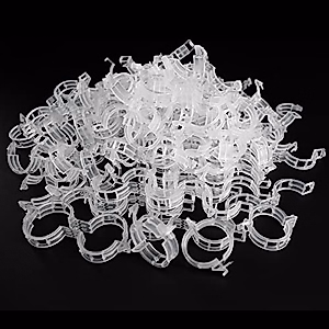120 Pack Tomato Clips for String Plant Clips for Climbing Plants Supports Clips Garden Supplies Tomato Ties Plastic Tomato Plant Support Vegetables to Grow Upright Healthier