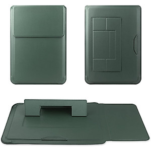 Hyfant Laptop Sleeve Case with Stand and Mouse Pad 13-14 Inch Laptop Case Chromebook Sleeve Leather Protective Cover for MacBook Pro/Air Dell HP Lenovo ThinkPad Samsung Asus Acer LG Laptops