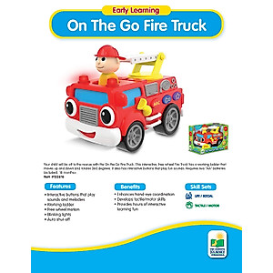 The Learning Journey Early Learning - On The Go Fire Truck - Baby and Toddler Toys & Gifts for Boys & Girls Ages 18 months and Up - Award Winning Toy