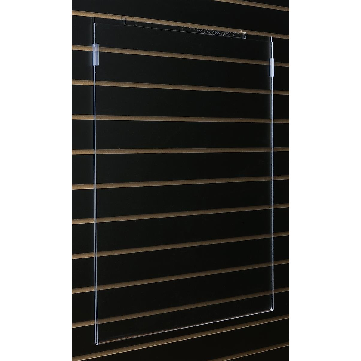 22 x 28 Clear Acrylic Poster Frame for Slatwall, Fits Most Slotted Wall Panels, Frameless Design