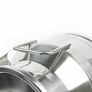 DNYSYSJ 304 Stainless Steel Milk Can with Sealed Lid,20 Liter 5.25 Gallon Milk Bucket Wine Pail Bucket for Milk and Wine Liquid Storage (20L)