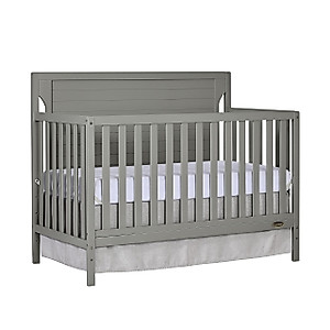 Dream On Me Cape Cod 5-in-1 Convertible Crib in Storm Grey, Greenguard Gold Certified, 55x30x44.5 Inch (Pack of 1)