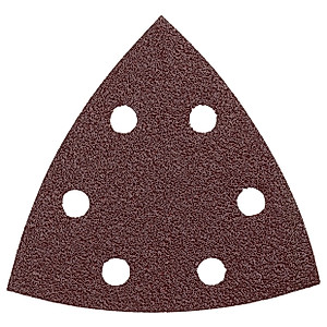 BOSCH SDTR120 3-3/4 In. 120 5-Piece Grit Detail Sander Abrasive Triangles for Wood,Brown