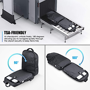 Laptop Backpack, 15.6-17 Inch Sosoon Travel Backpack for Laptop and Notebook, High School College Bookbag for Women Men Boys, Anti-Theft Water Resistant Bussiness Bag with USB Charging Port, Black