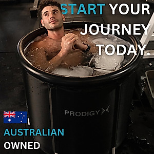 PRODIGYX Ice Bath Tub - Cold Plunge Tub for Athletes - Large Size, Portable, Outdoors - Lid & Thermometer