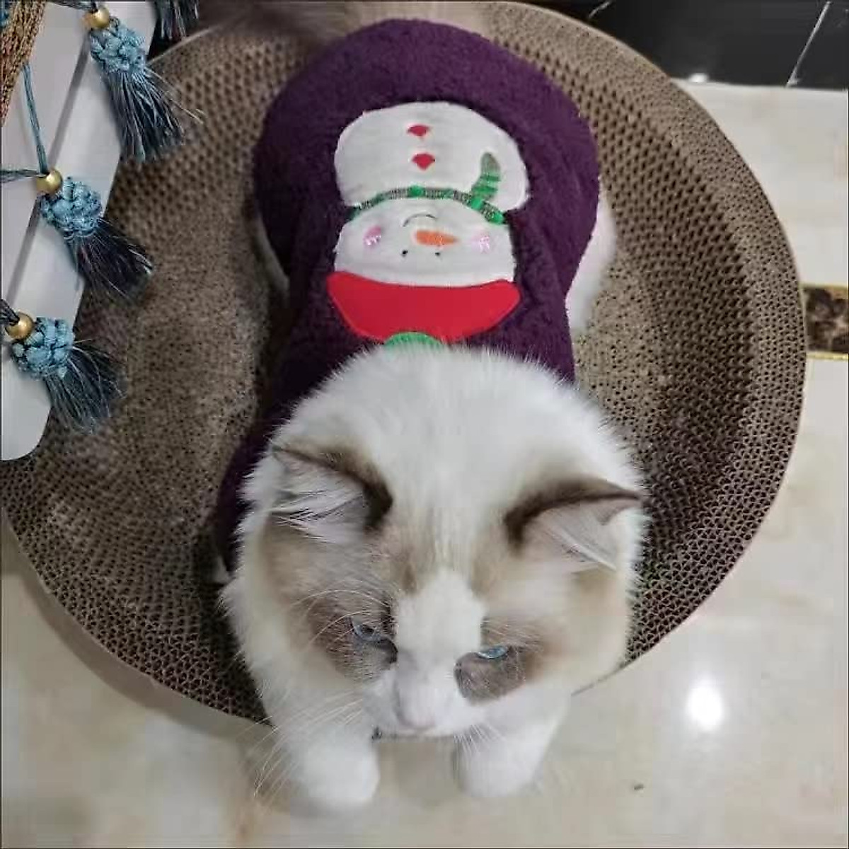 YiQ RiC Christmas Dog Clothes Dog Christmas Jacket Dog Cold Weather Coats Pet Shirts Breathable Puppy Vest Printed Christmas Snowman Reindeer Santa Claus Dog Shirts for Soft Outfit Dogs and Catst