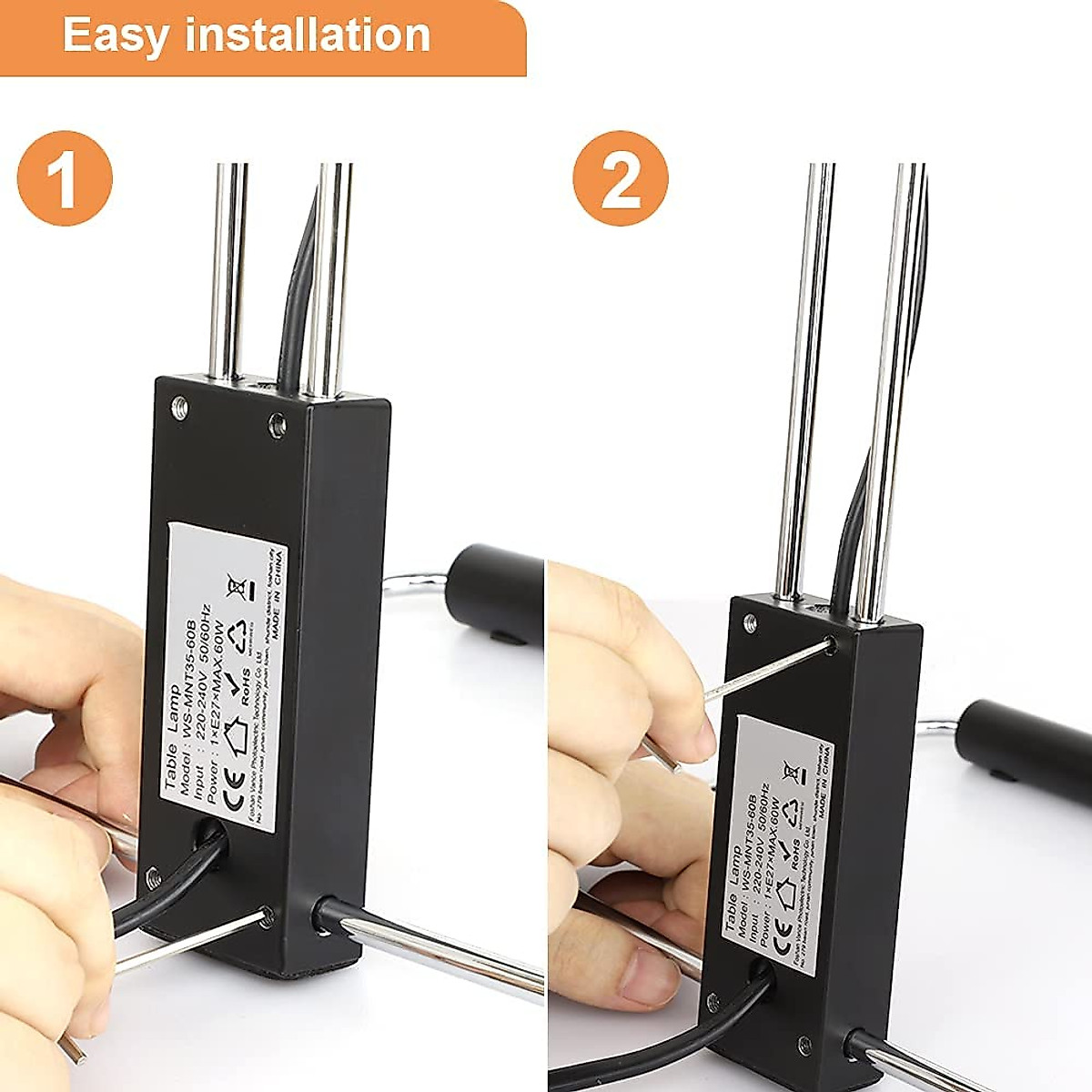 DINGLILIGHTING DLLT Metal LED Desk Lamp, Adjustable Eye-Caring Architect Table Lamp, Modern Small Tall Reading Lamp for Bedroom, Study Room & Office Work Lighting (Silver)