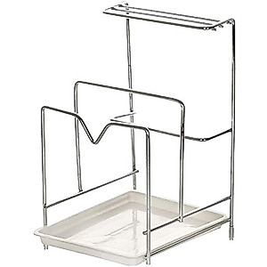 DRNKS Kitchen Pot Lid Holder Organizer Rack Storage Pan Lid Multi Kitchen Accessories Home Storage Spoon Rests Easy to Clean-Door Back Type Pot Cover Rack Suitable for Kitchen