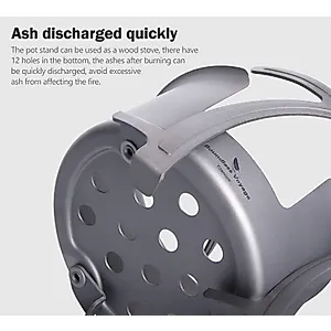 Boundless Voyage Camping Titanium Spirit Alcohol Stove with Pot Stand Backpacking Wood Stove Outdoor Mini Wood Furnace Burner Ti2013C