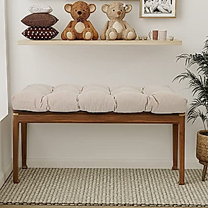 Focuprodu Bench Cushions. Non-Slip Pile Bench Cushion for Indoor and Outdoor in Multiple Scenarios.45x18 Inch Bench Cushion Ideal Cushion for Benches, Sofas and Raised Windows. (45x18x4, Beige)