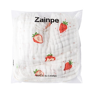 Zainpe 5Pcs Muslin Baby Bibs Banana Lemon Strawberry Pattern Cotton Lap-Shoulder Cloths Drool Bibs Machine Washable Feeding Bib with 6 Absorbent & Soft Layers for Unisex Infants Toddlers Newborns