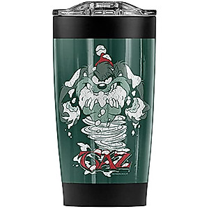 Logovision Looney Tunes Tazmanian Devil Stainless Steel Tumbler 20 oz Coffee Travel Mug/Cup, Vacuum Insulated & Double Wall with Leakproof Sliding Lid | Great for Hot Drinks and Cold Beverages