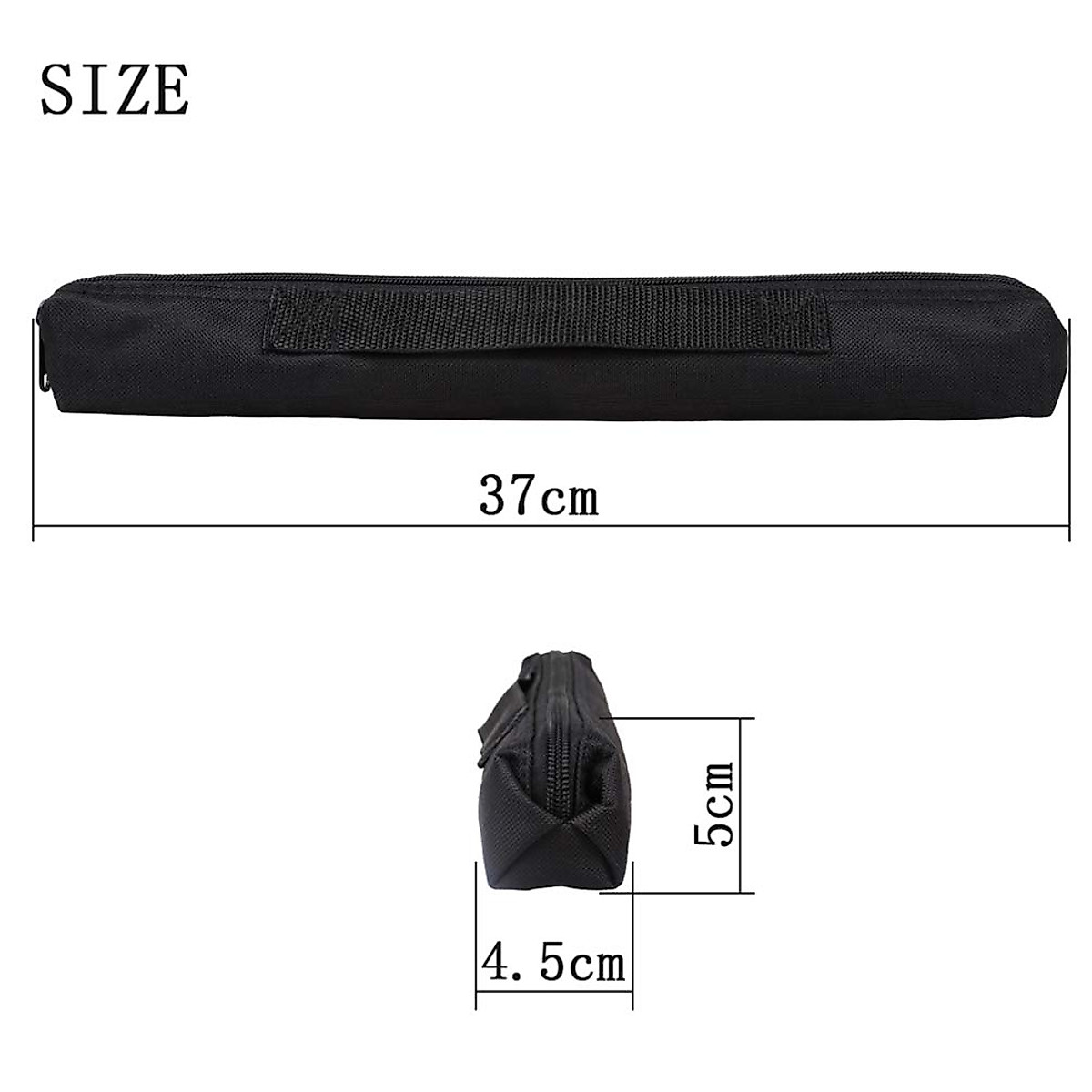Exceart Flute Carrying Bag Portable Lightweight Flute Case Mini Saxophone Bag Oxford Fabric Waterproof Bags for Music Instrument Black