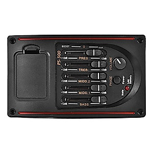 Vbestlife Equalizer Digital Tuner Pickup for Acoustic Guitar (Black)